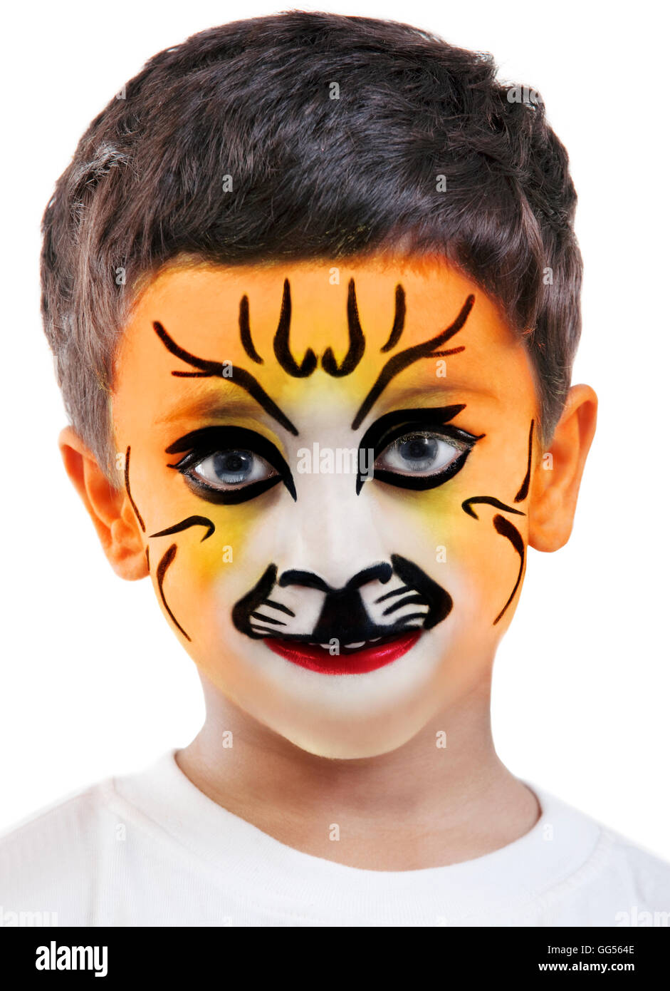 Portrait of a boy with make-up Stock Photo - Alamy