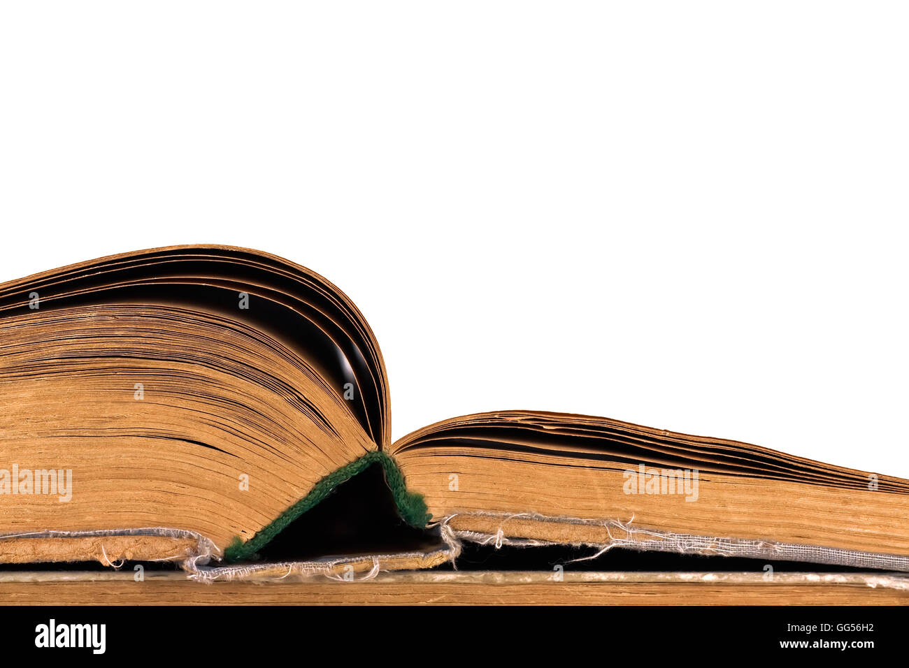 The open ancient book with old paper pages Stock Photo - Alamy