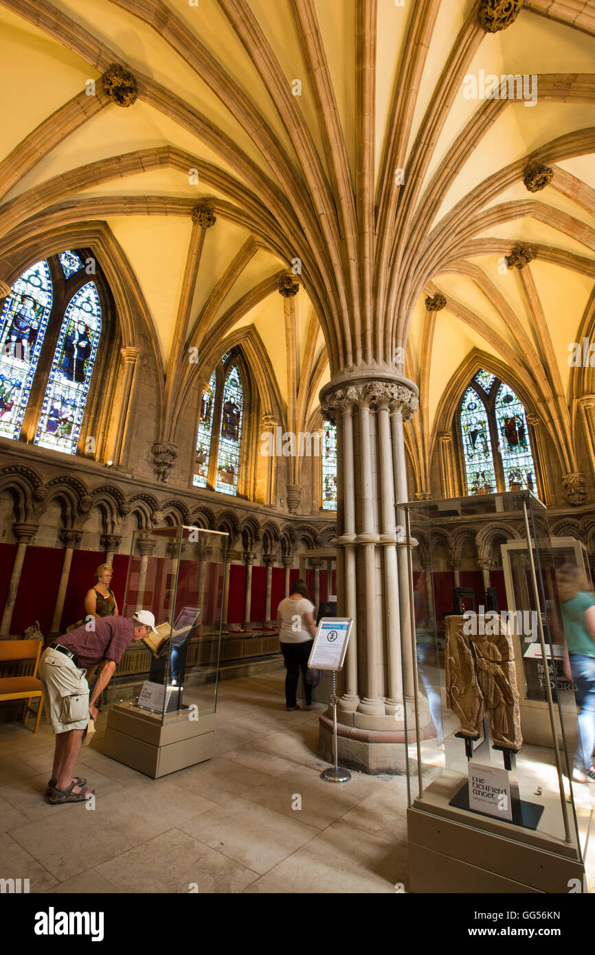 UK, England, Staffordshire, Lichfield, Cathedral, Chapter House ...