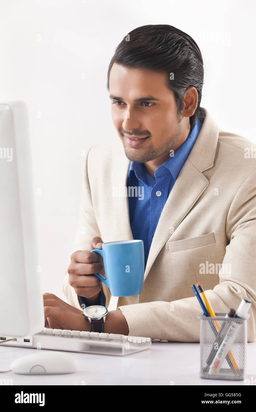 Businessman having coffee hi-res stock photography and images - Alamy