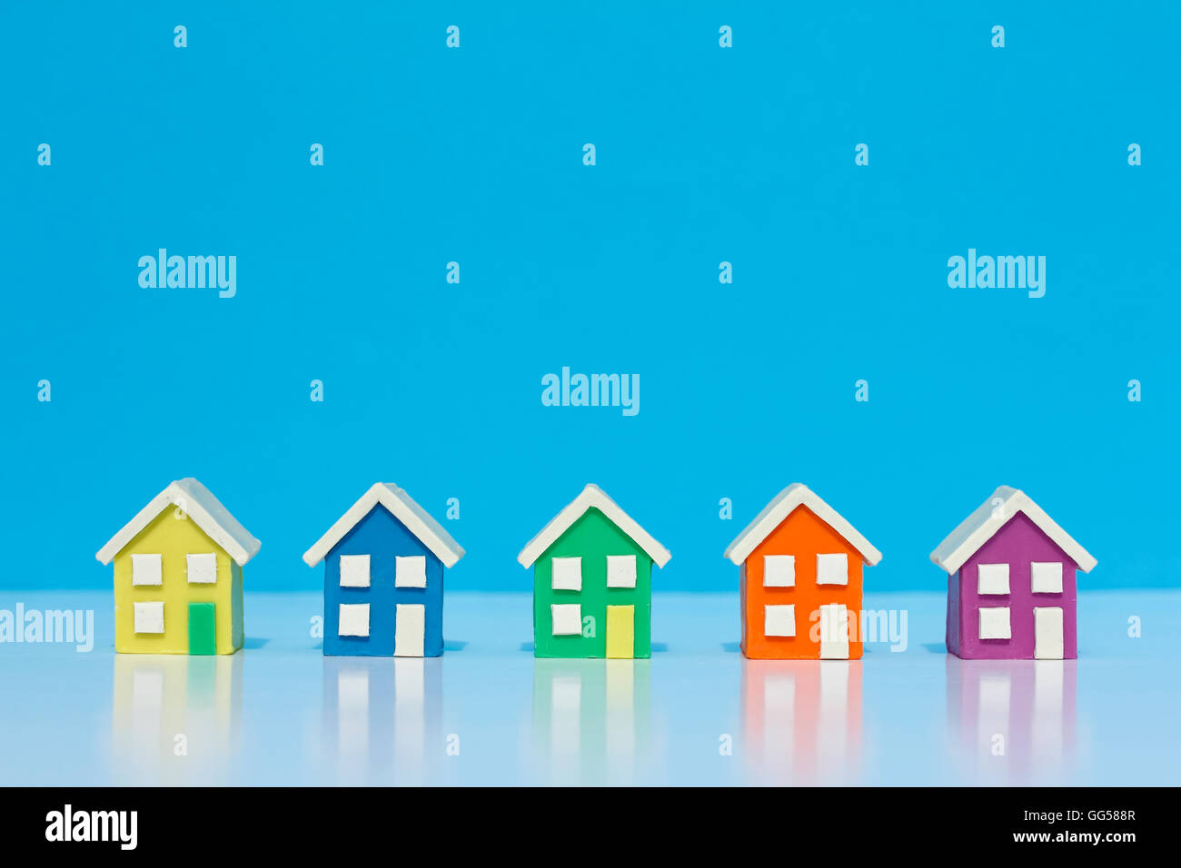 Plasticine Model Houses Stock Photo - Alamy