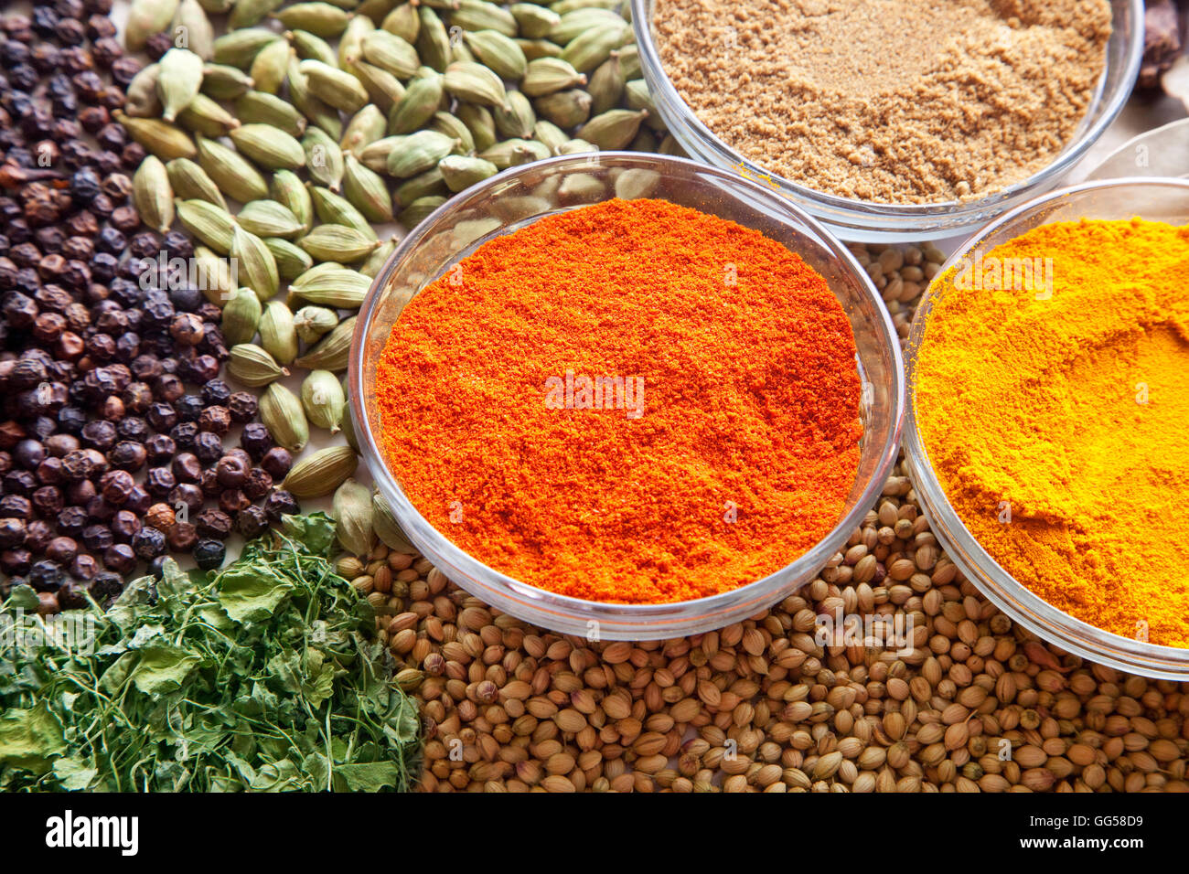 Variety of spices Stock Photo - Alamy