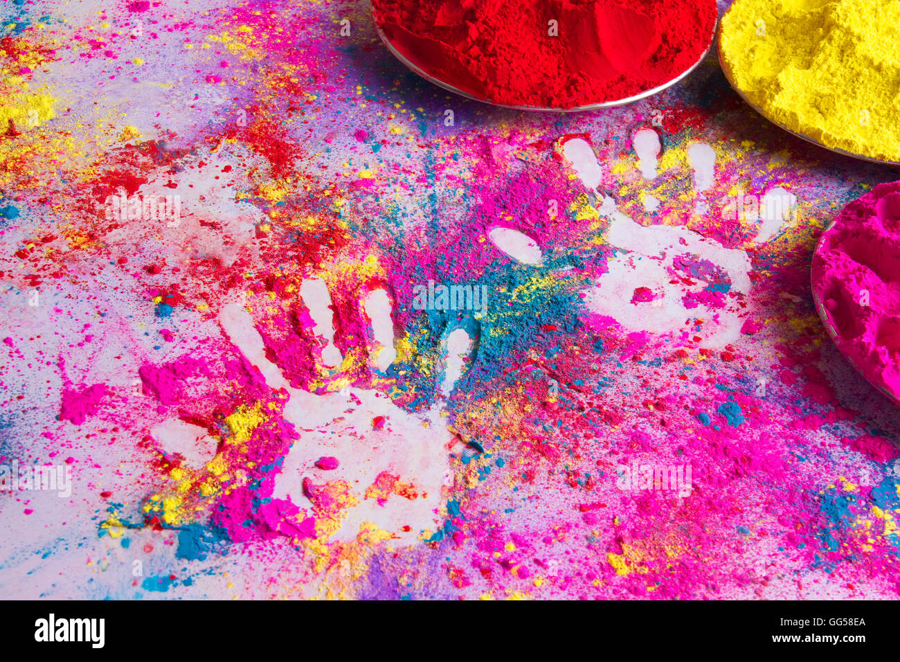 Colored handprints hi-res stock photography and images - Alamy