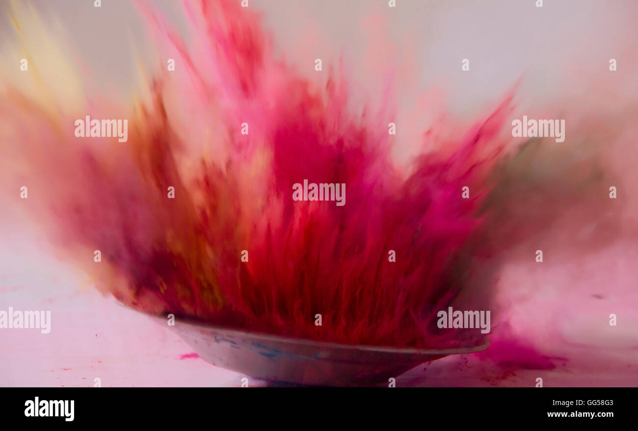 Colorful powder splashing during Holi festival Stock Photo - Alamy