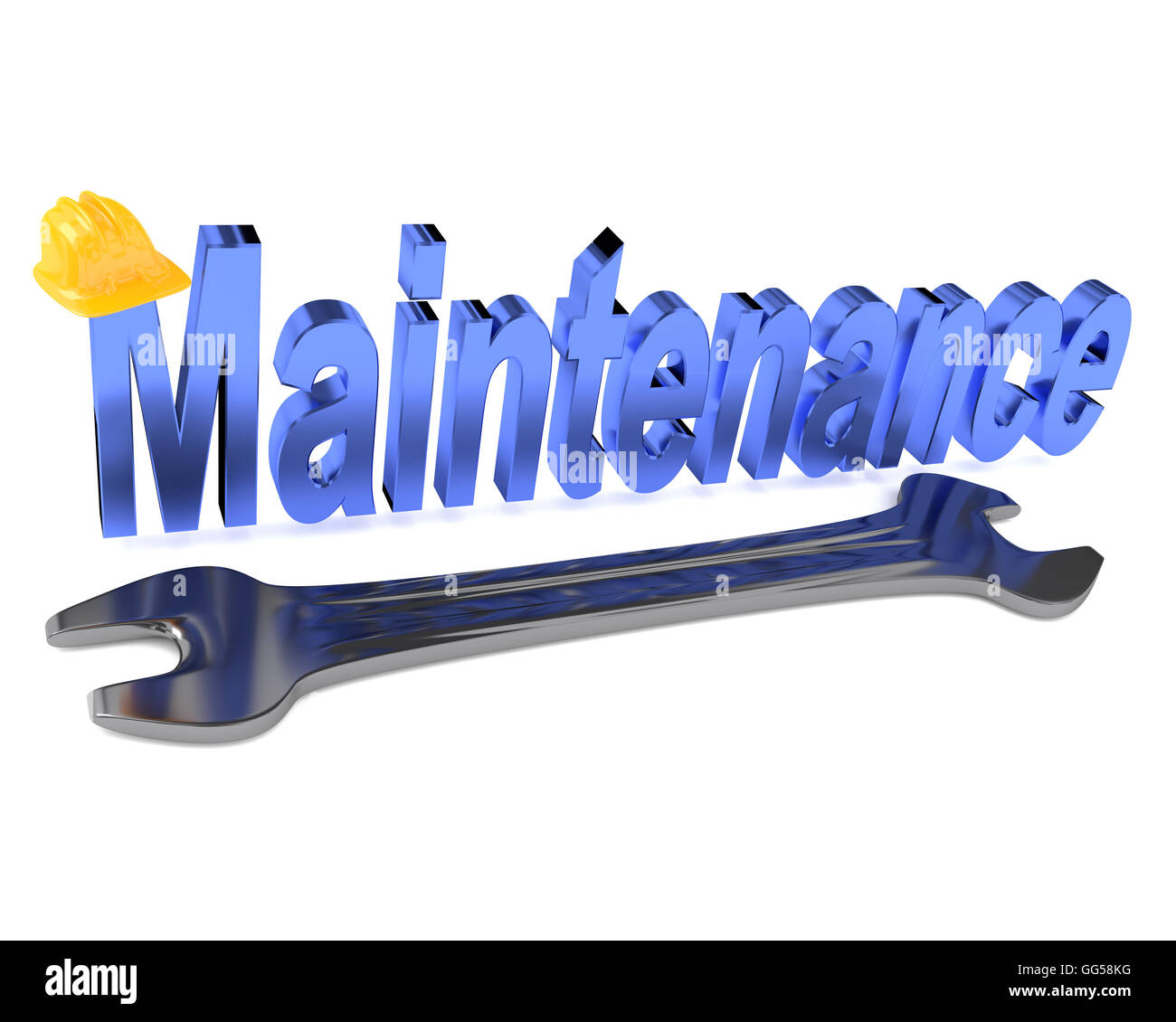 Maintenance concept image on white, 3d rendering Stock Photo - Alamy