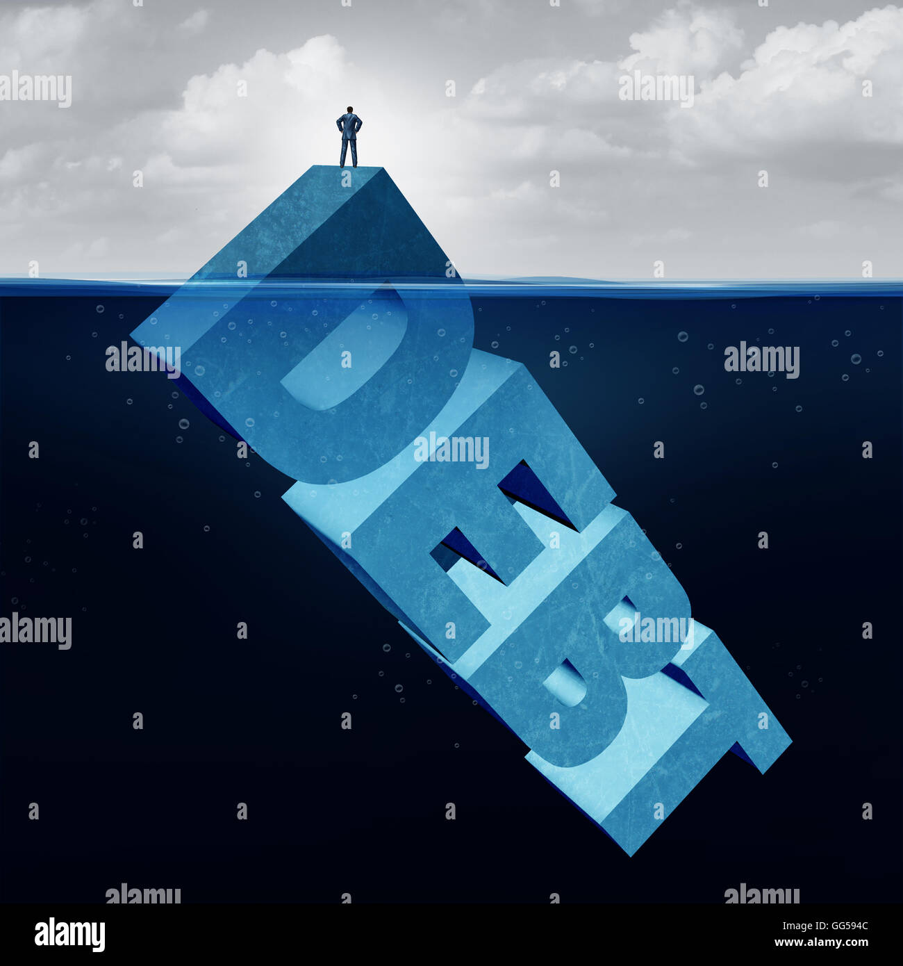 Hidden debt business and unknown financial danger concept as a naive ...