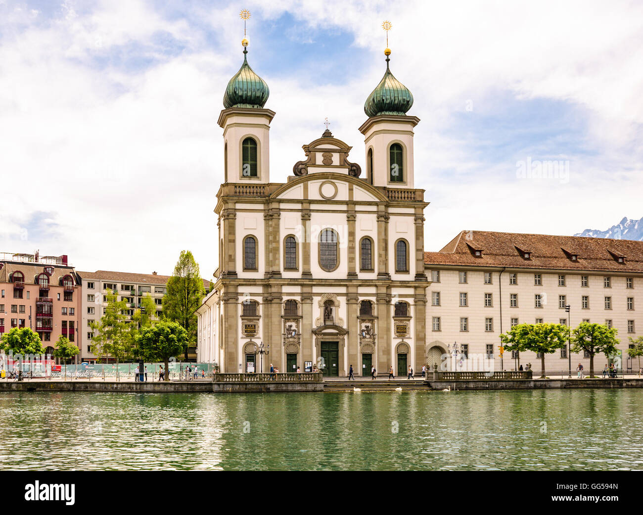 The Jesuit Church in Lucerne is the first large baroque church built in ...
