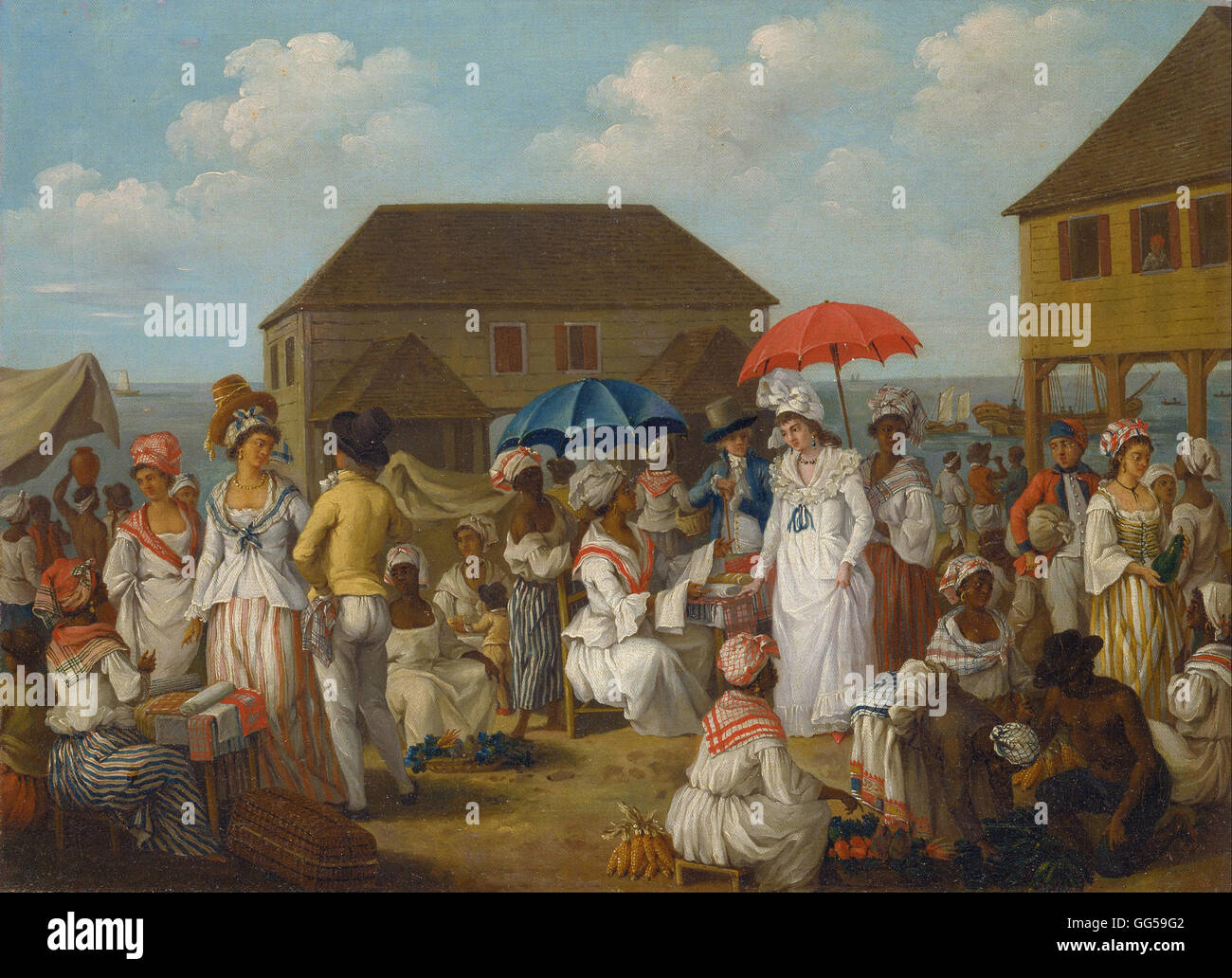 Agostino Brunias - Linen Market, Dominica Stock Photo - Alamy
