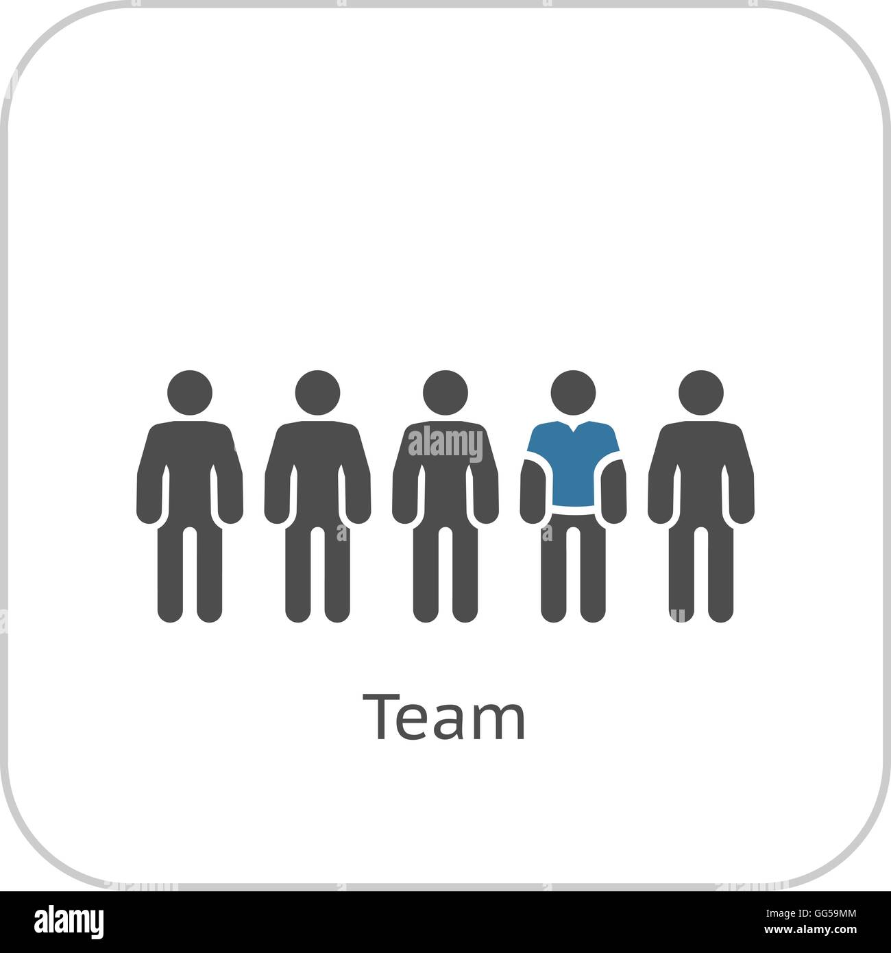 Team Icon. Flat Design Stock Vector Image & Art - Alamy