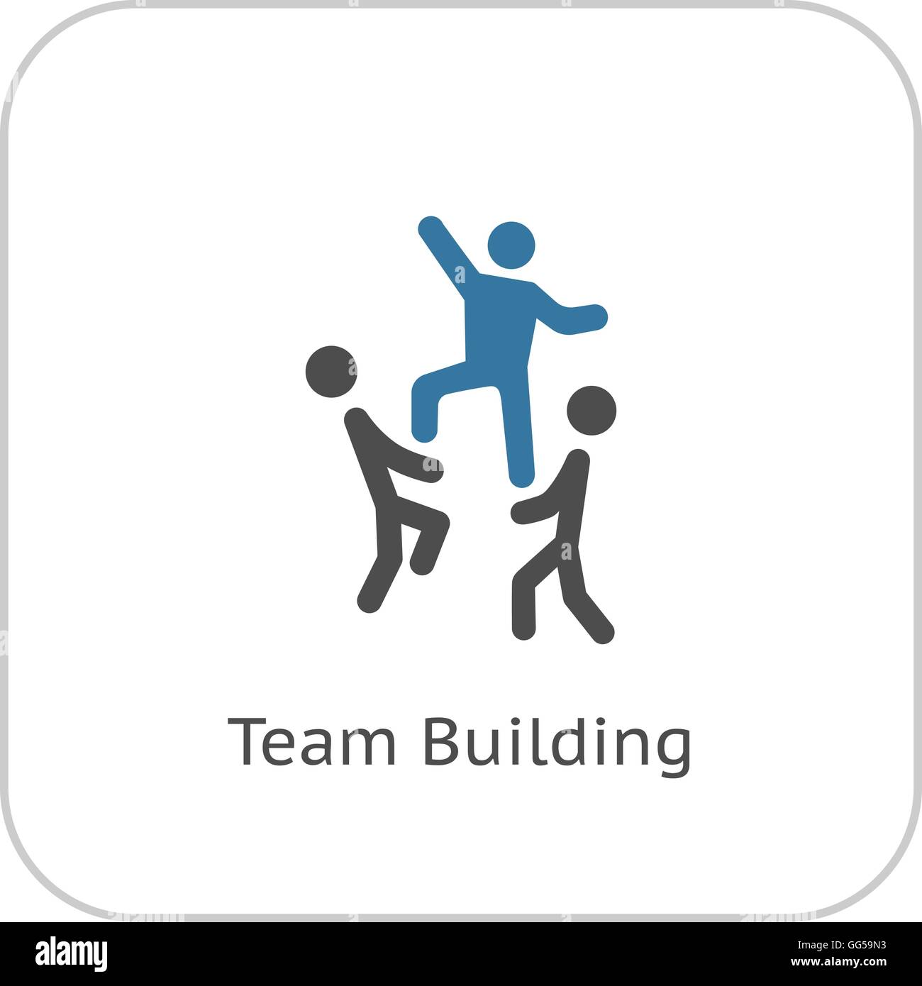 Team Building Concept Icon. Flat Design Stock Vector Image & Art - Alamy