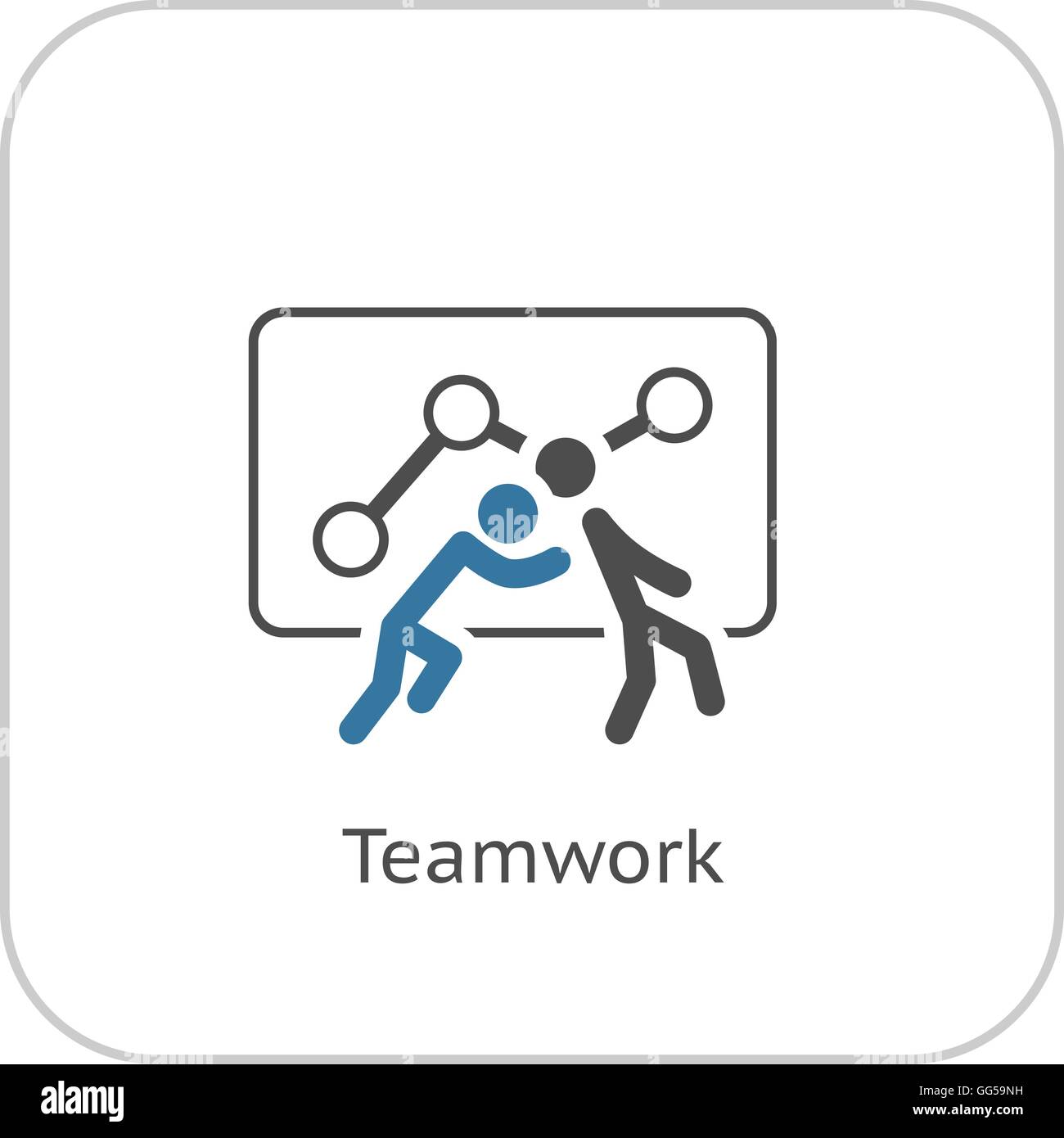 Teamwork Icon. Flat Design Stock Vector Image & Art - Alamy