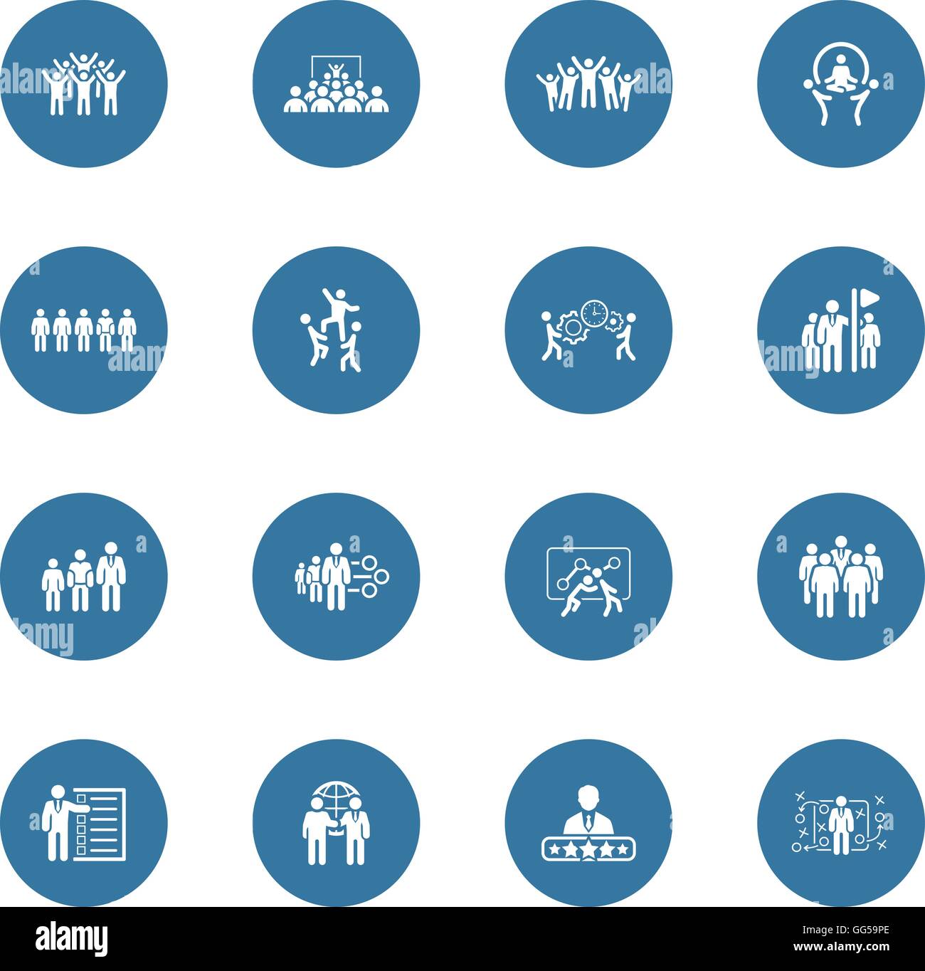 Flat Design Business Team Icons Set Stock Vector Image & Art - Alamy