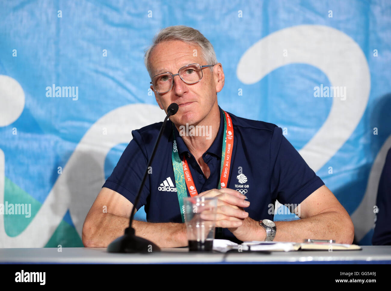 Great Britain rowing team leader Sir David Tanner at the Lagoa Stadium ...