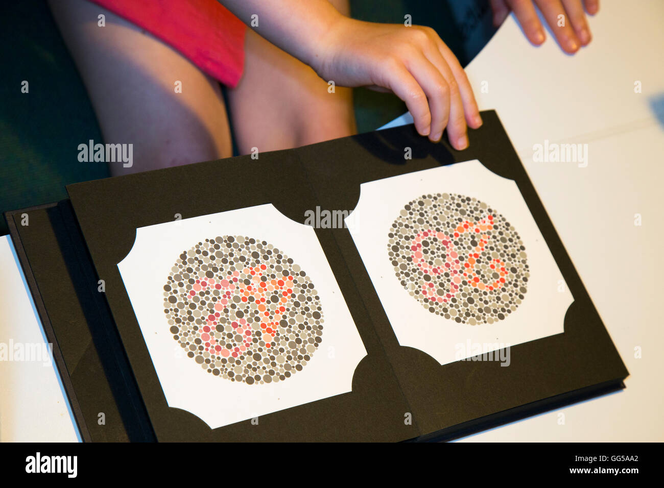 Colour Blindness Color Blind Test Card Child Holding Test Book Colour Blindness Color Blind Test Card Child Holding Test Book