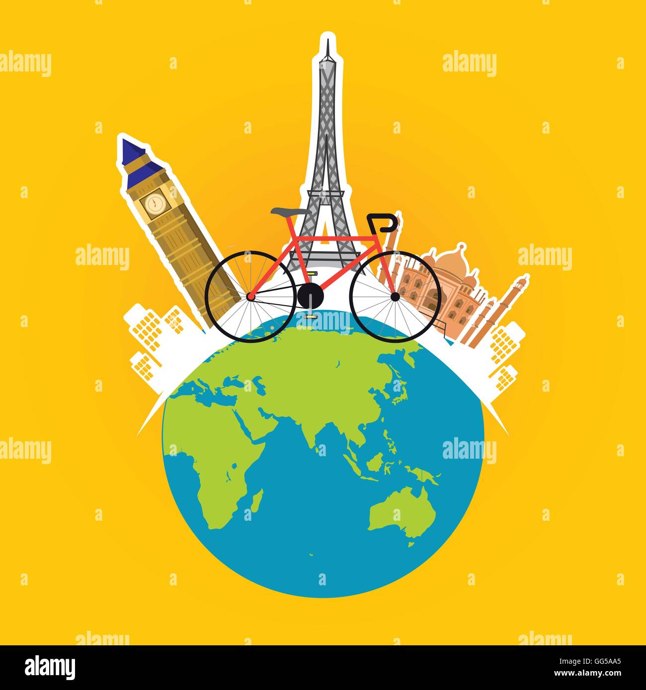 ride bike around the world Stock Vector Image & Art - Alamy