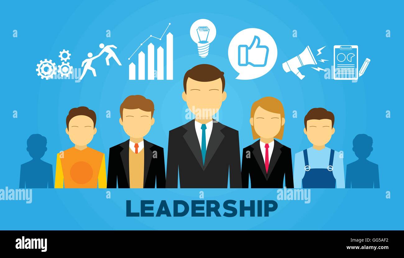 leader leadership in business concept team Stock Vector Image & Art - Alamy