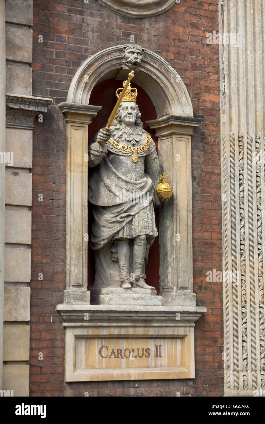 Statue of King Charles 2 nd / Charles II / ll / Second, on the front ...