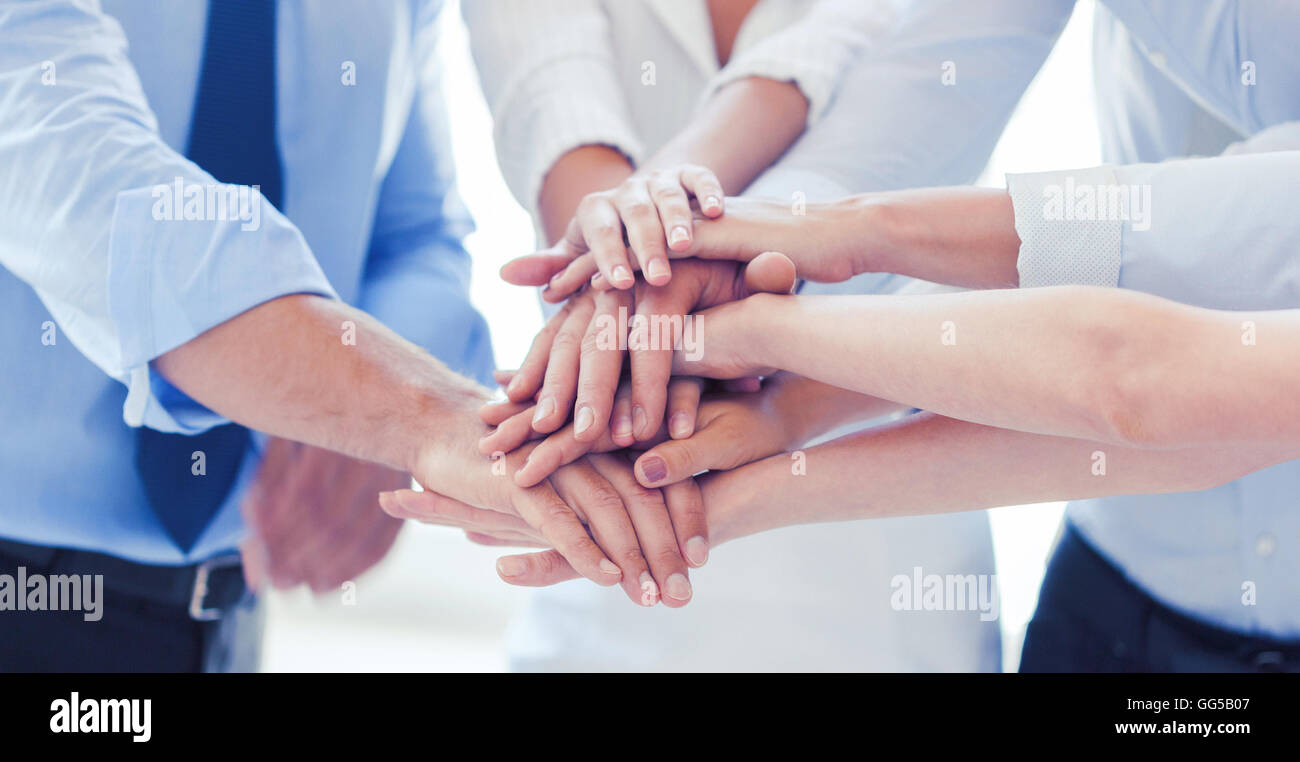 Hands business people celebrating achievement hi-res stock photography ...