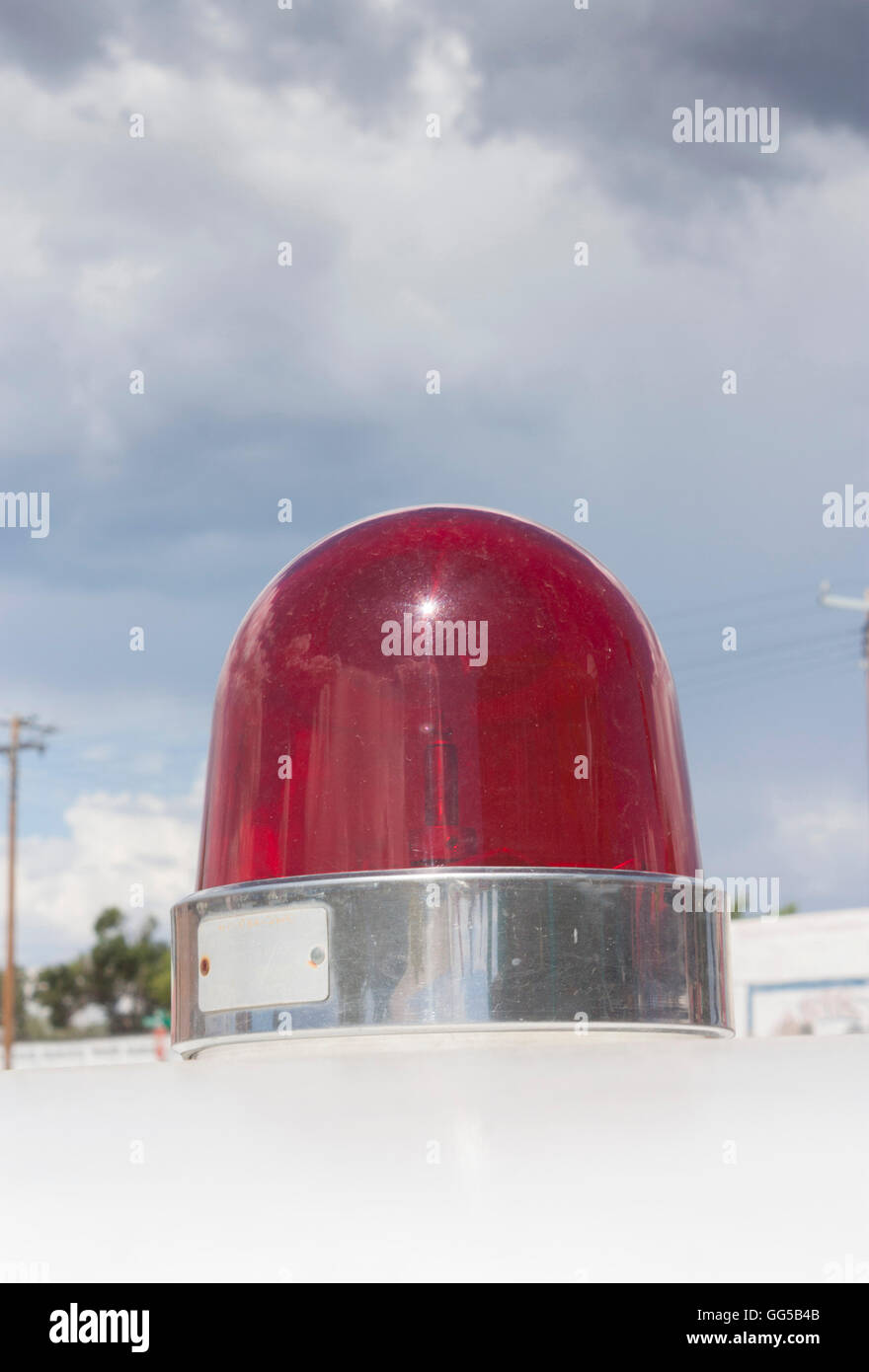 vintage Federal fire truck dome emergency light beacon Stock Photo - Alamy