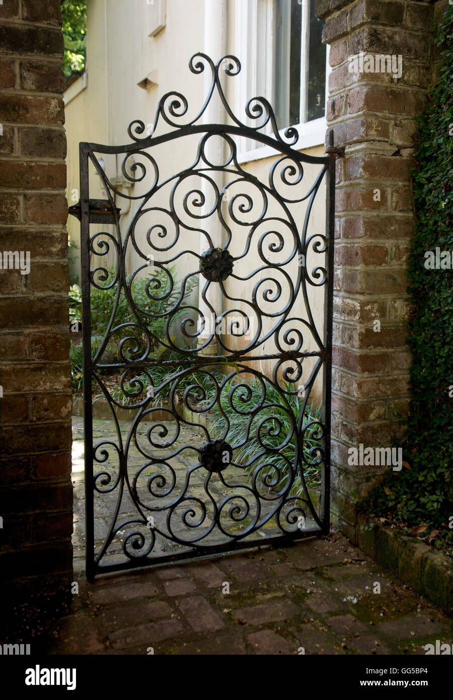 Wrought iron gate in Charleston, South Carolina, USA Stock Photo - Alamy