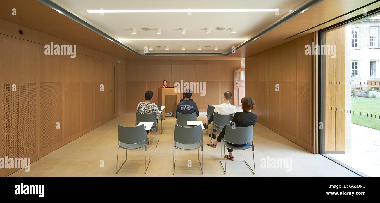 Timber lined, ground floor seminar room. The Garden Building at Lincoln ...