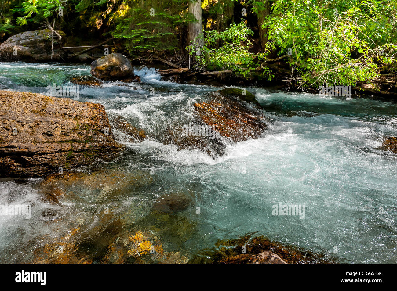 Lower Creek from Mission Falls Stock Photo - Alamy