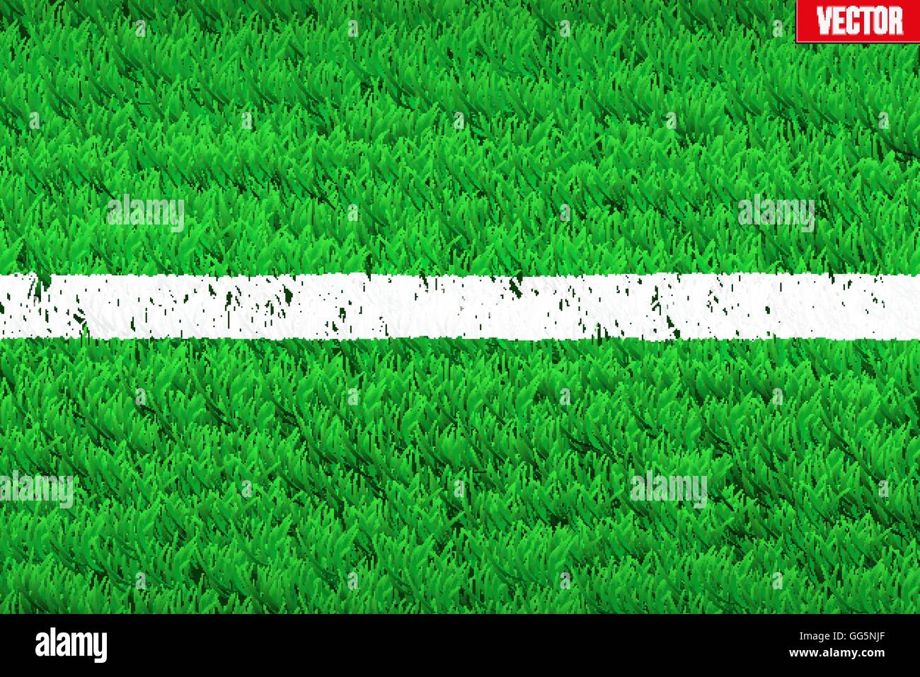 White line on Sport grass field Stock Vector Image & Art - Alamy