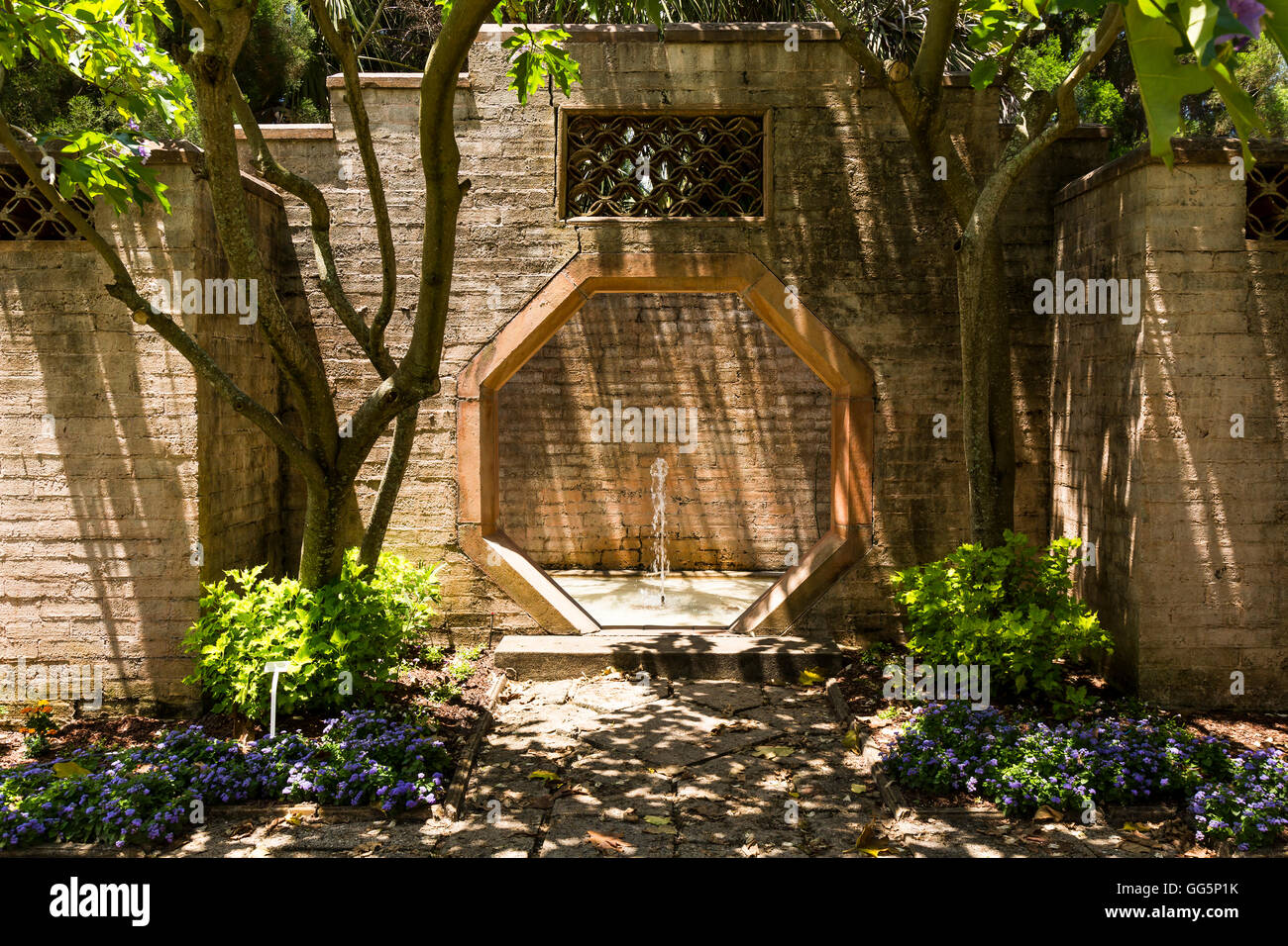 Octagonal door at the Bok Tower botanical garden Stock Photo - Alamy