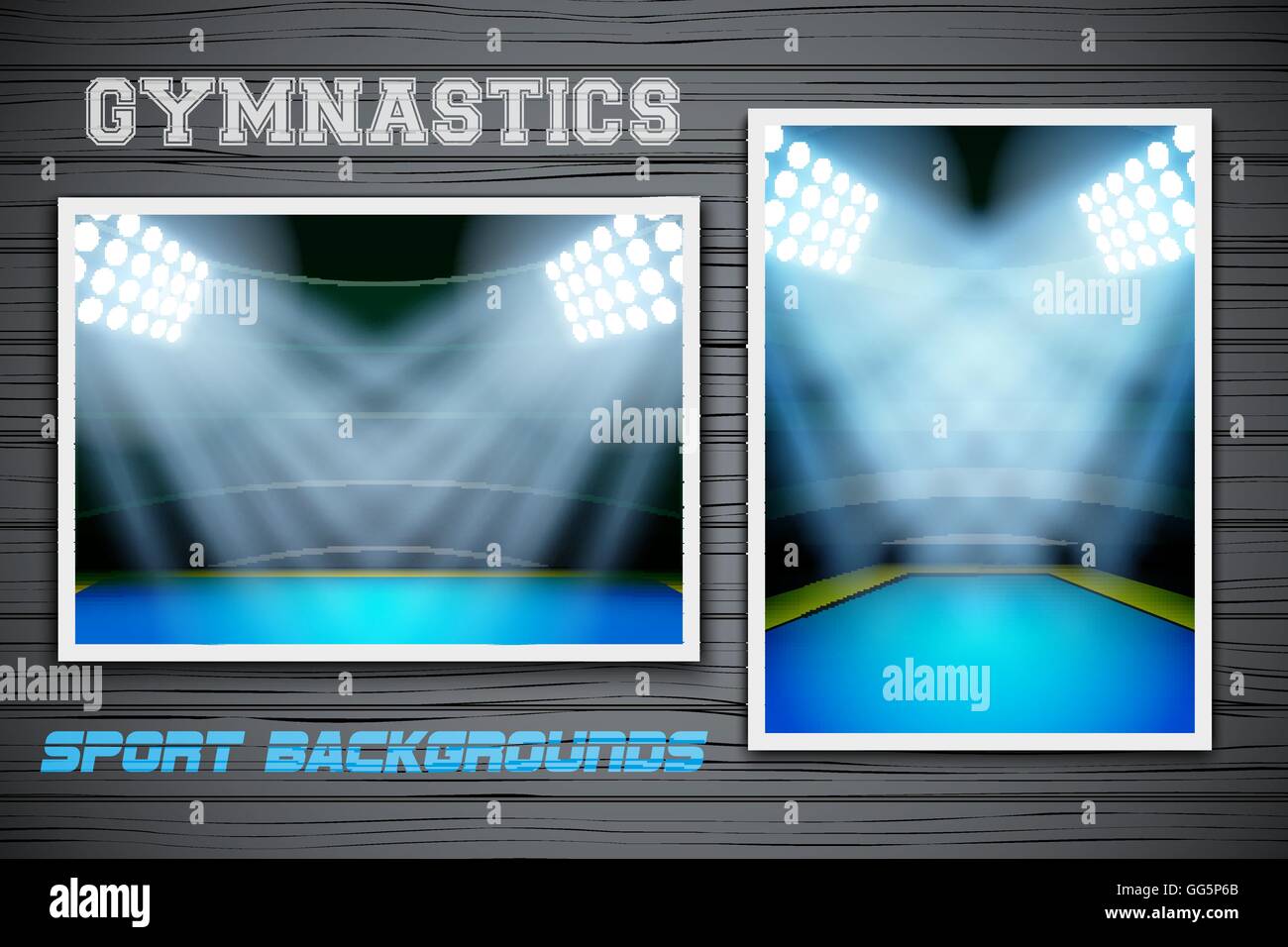 Set Backgrounds of gymnastics arena and stadium Stock Vector Image ...