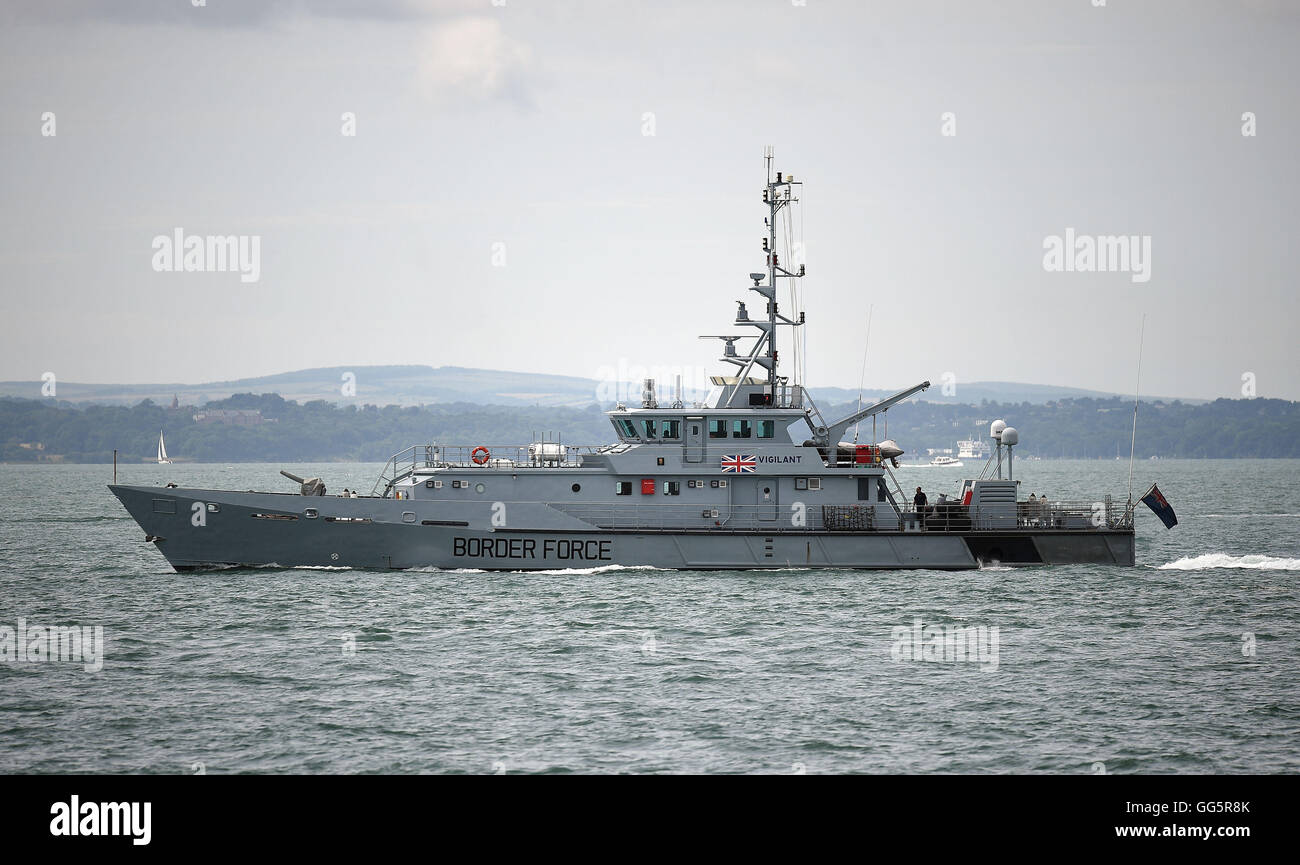 Previously unreleased photo dated 21/07/16 of HMC Vigilant, a UK Border ...
