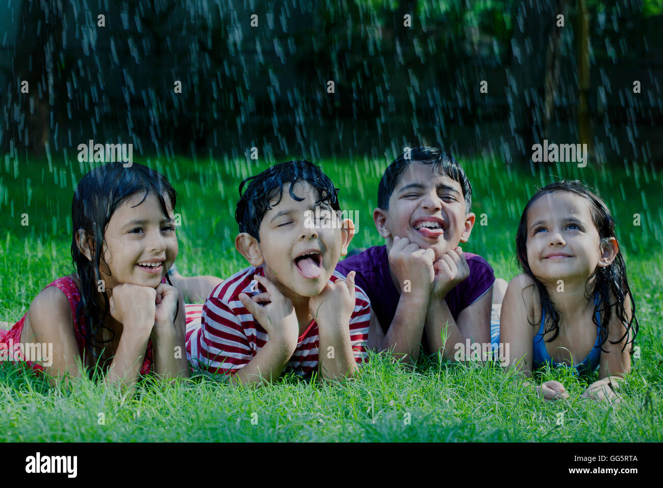 Catching raindrops on tongue hi-res stock photography and images - Alamy