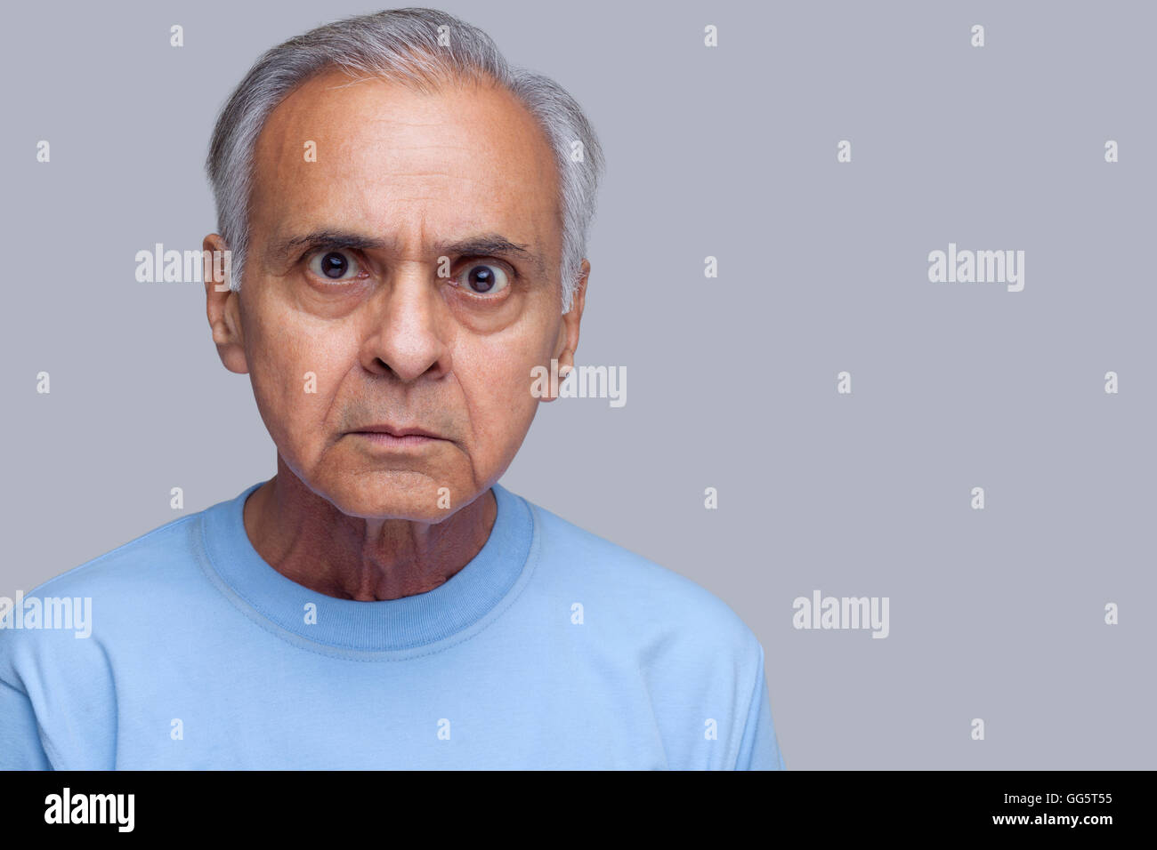 Portrait of angry old man Stock Photo - Alamy