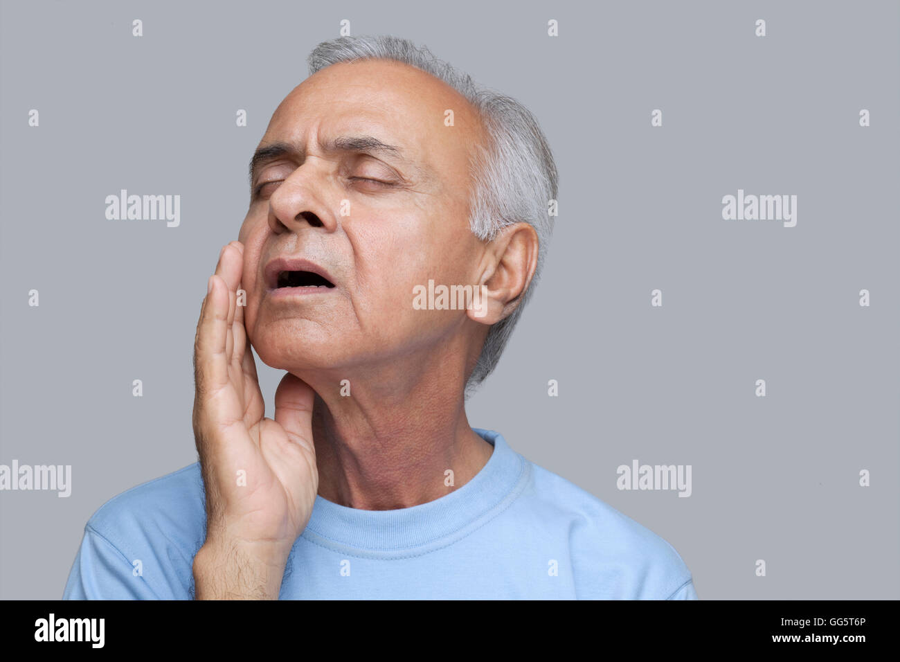 Close up old man toothache hi-res stock photography and images - Alamy