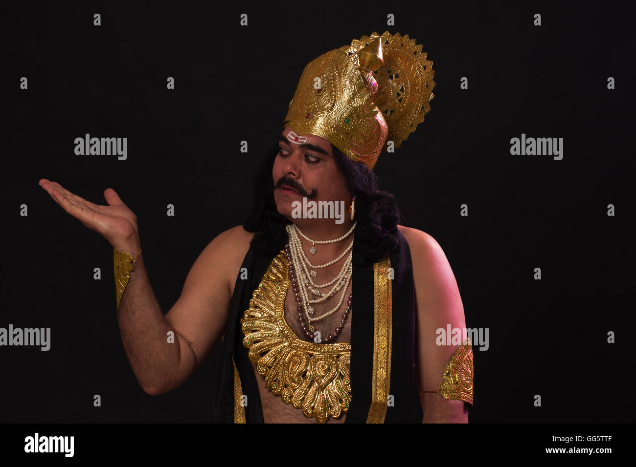 Man dressed as Raavan Stock Photo - Alamy