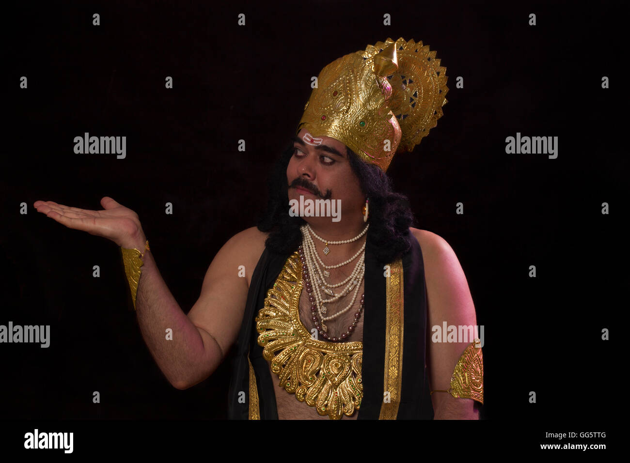 Man dressed as Raavan Stock Photo - Alamy