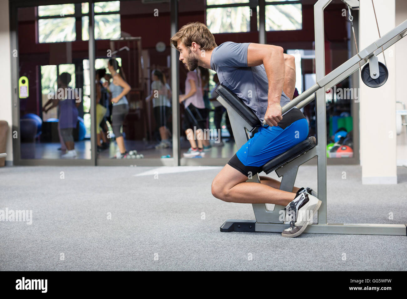 Side view man exercising hi-res stock photography and images - Alamy