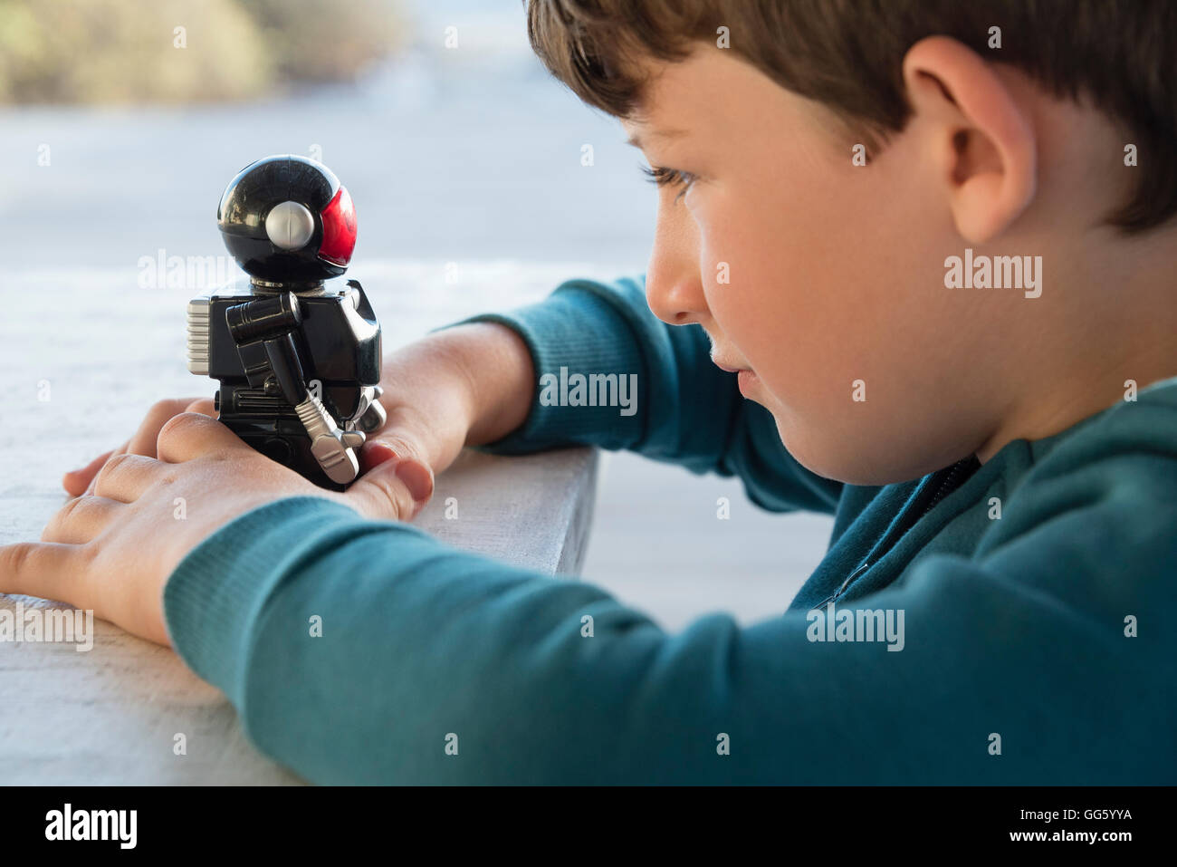 Boy close up side view hi-res stock photography and images - Alamy