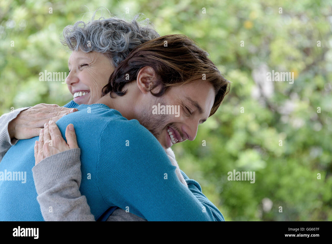 Son hugging hi-res stock photography and images - Alamy