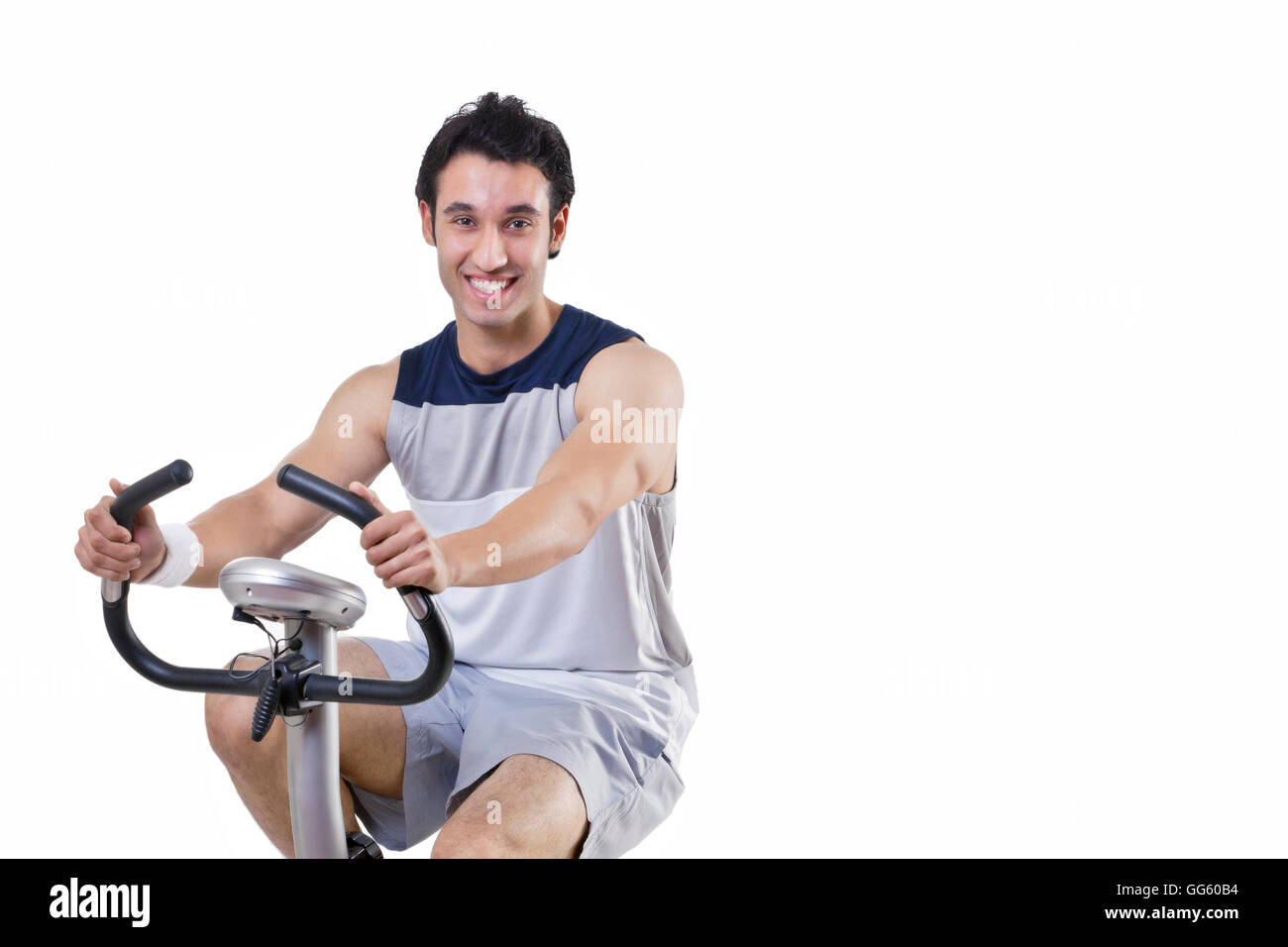 White background man on bike hi-res stock photography and images - Alamy