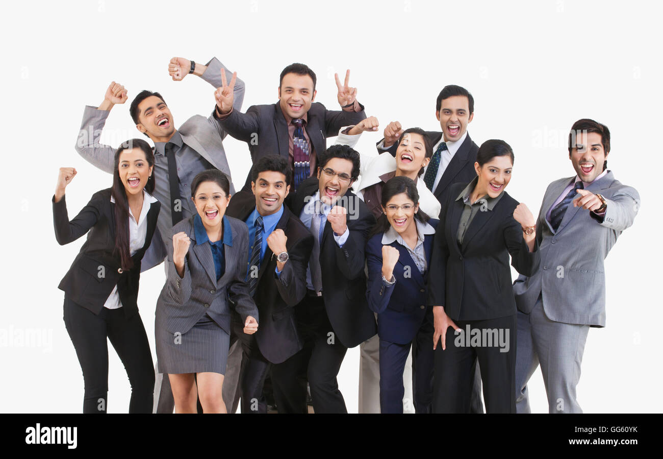 Indians businesswomen cheering hi-res stock photography and images - Alamy