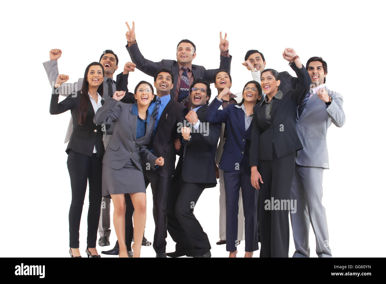 Indians businesswomen cheering hi-res stock photography and images - Alamy