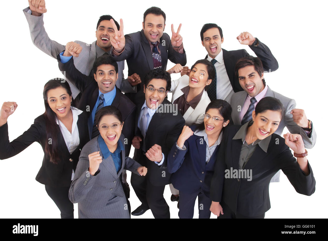Indians businesswomen cheering hi-res stock photography and images - Alamy