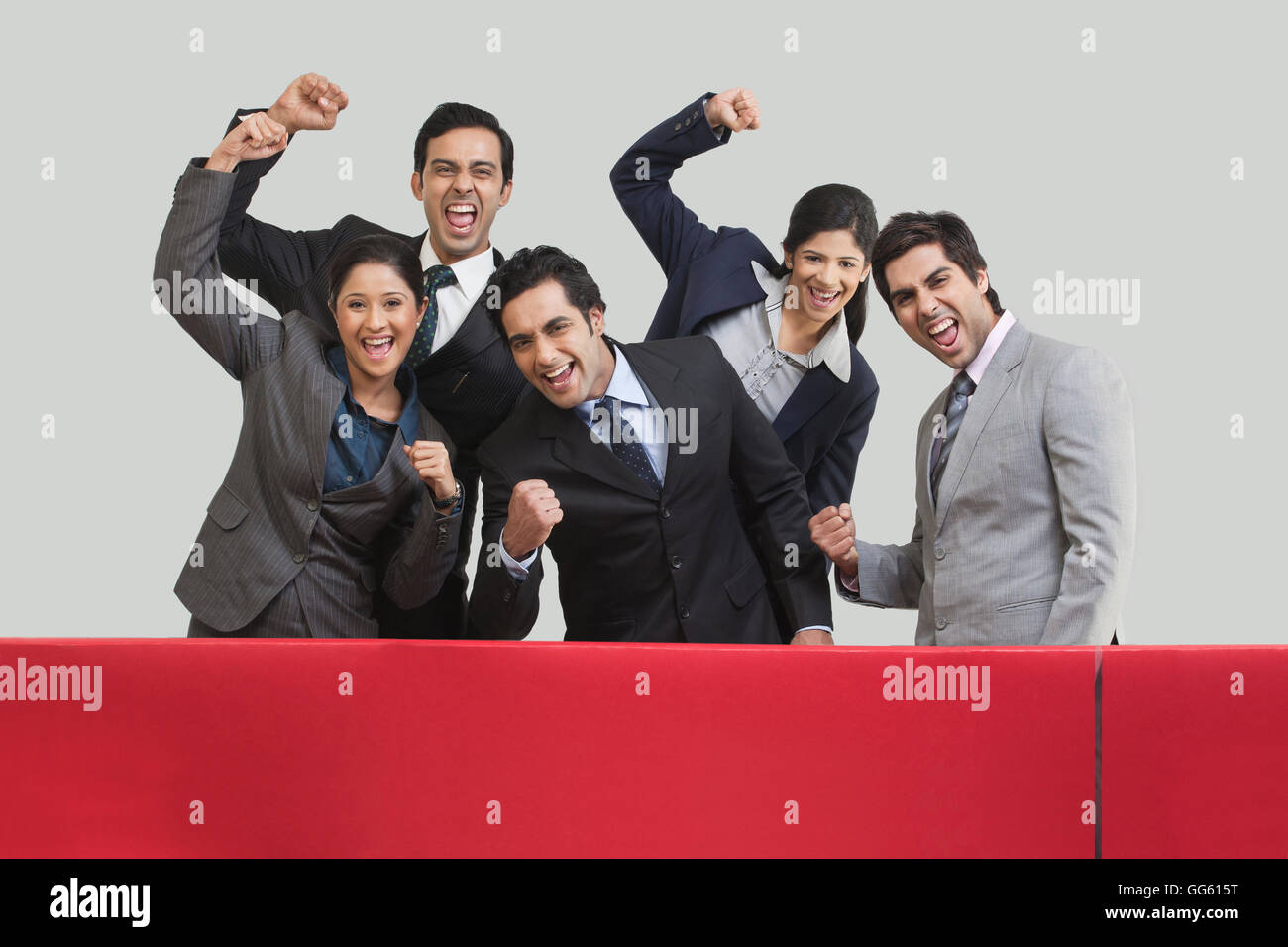 Indians businesswomen cheering hi-res stock photography and images - Alamy