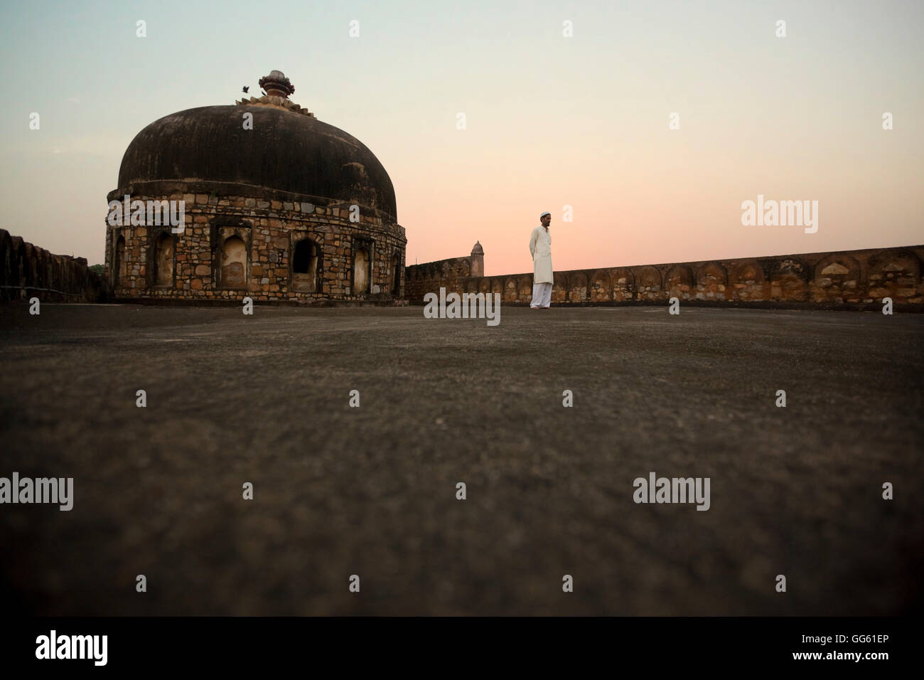 Man standing inside a fort Stock Photo - Alamy