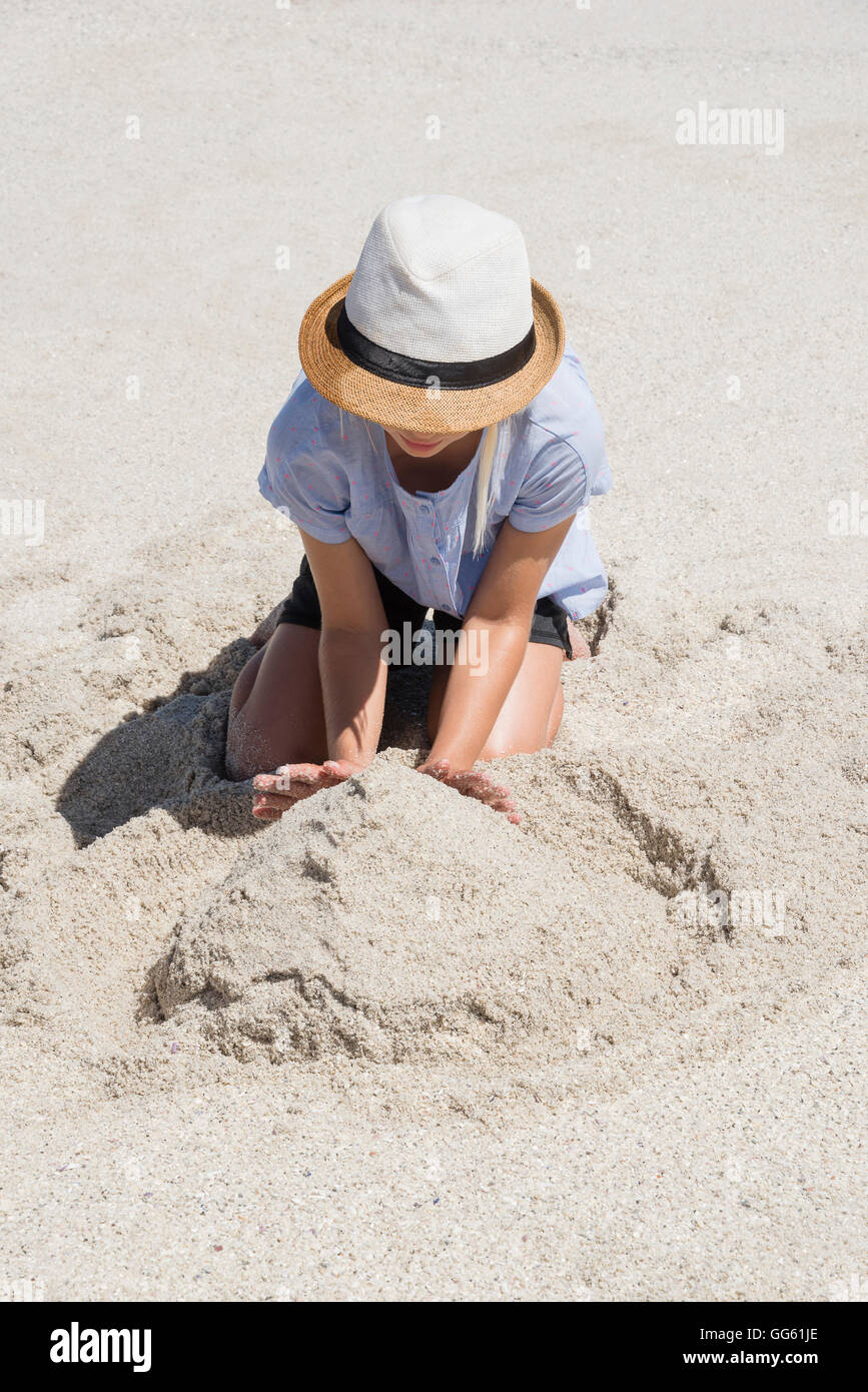Girl Sandcastle High Resolution Stock Photography and Images - Alamy