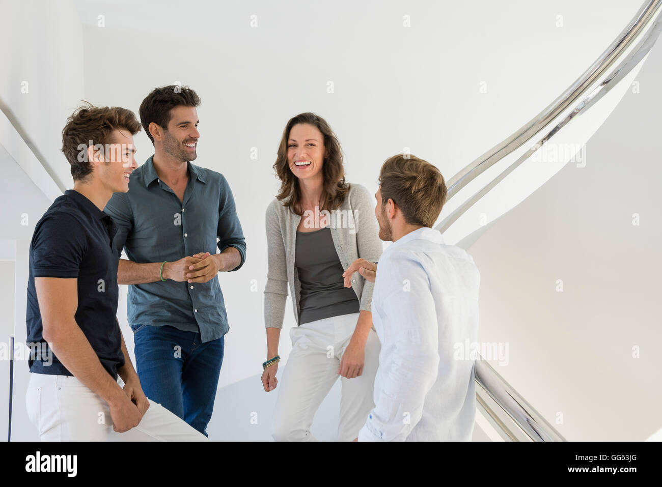 Women talking friends four hi-res stock photography and images - Alamy
