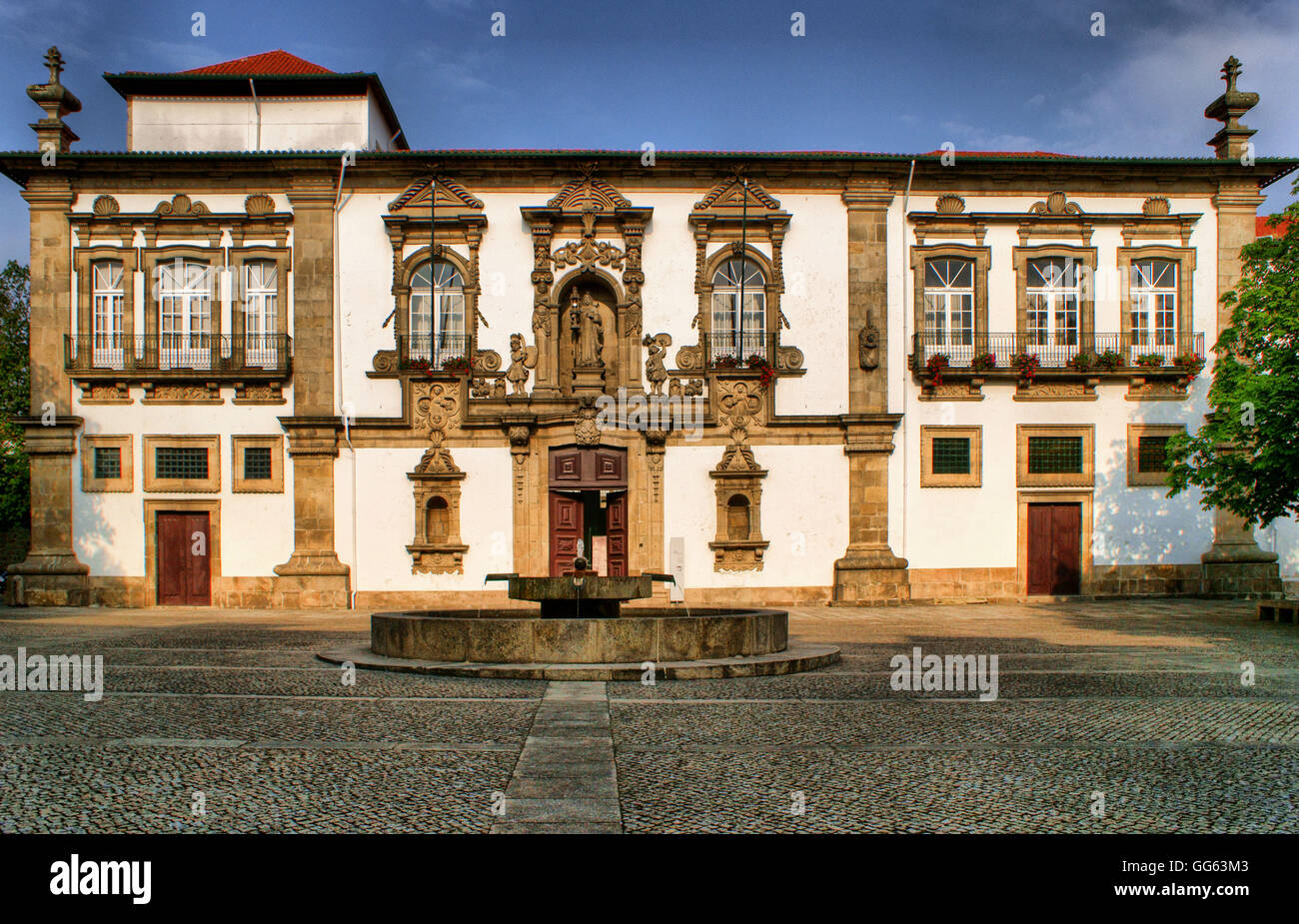 Guimaraes City-Hall in the former Santa Clara convent, Portugal Stock ...