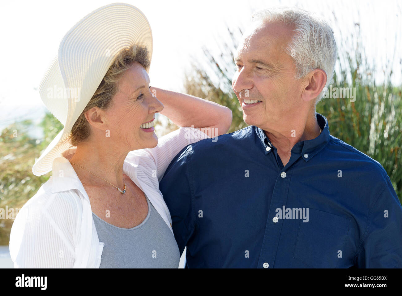 Smiling positive senior husband hi-res stock photography and images - Alamy