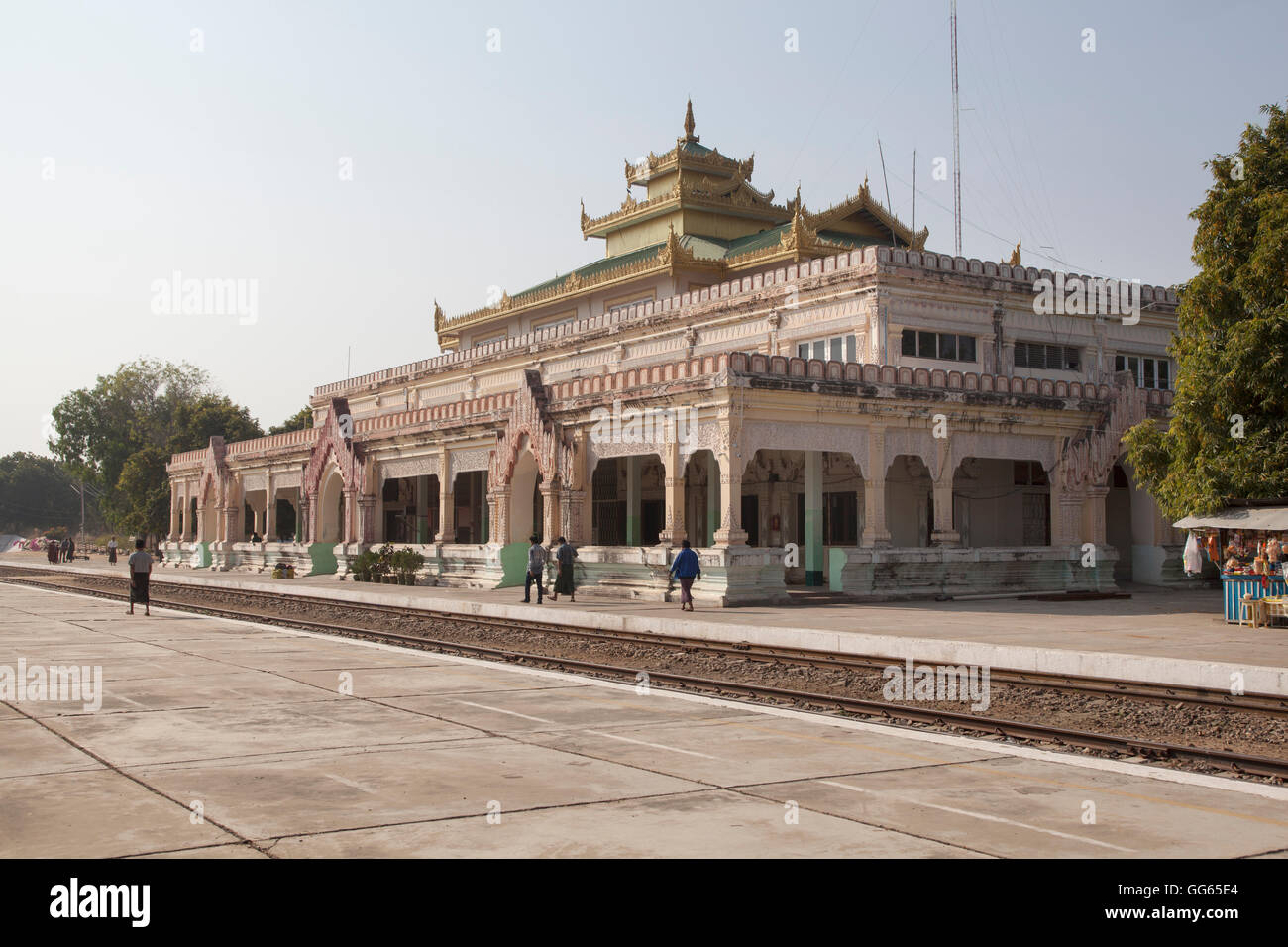 Bagan Train or Railway Station Bagan Myanmar Stock Photo - Alamy