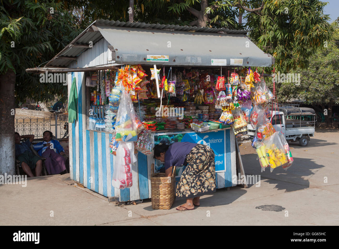 Snack Food and Confectionery Stall at Bagan Train or Railway Station ...